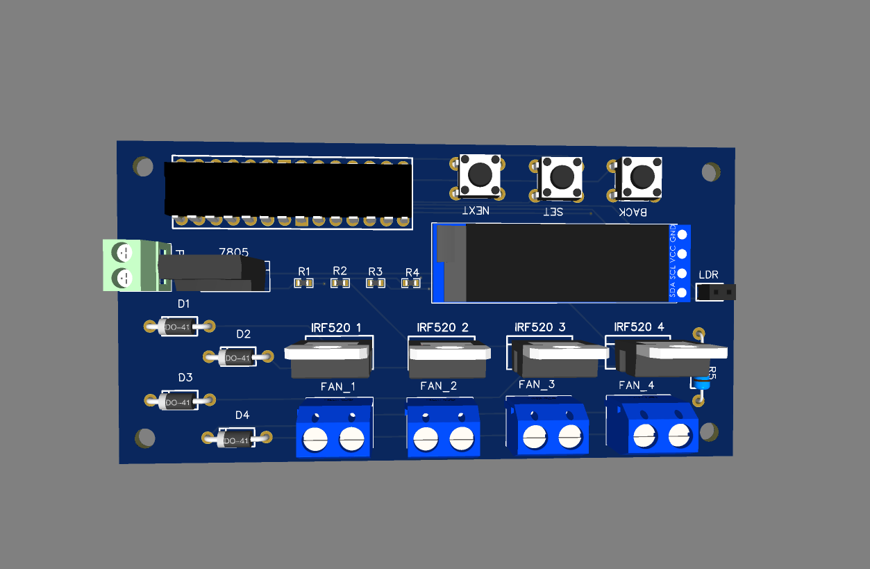 Dc Fans Speed Control Pcb Design Using Atmega328p Microcontroller Arduino Expert