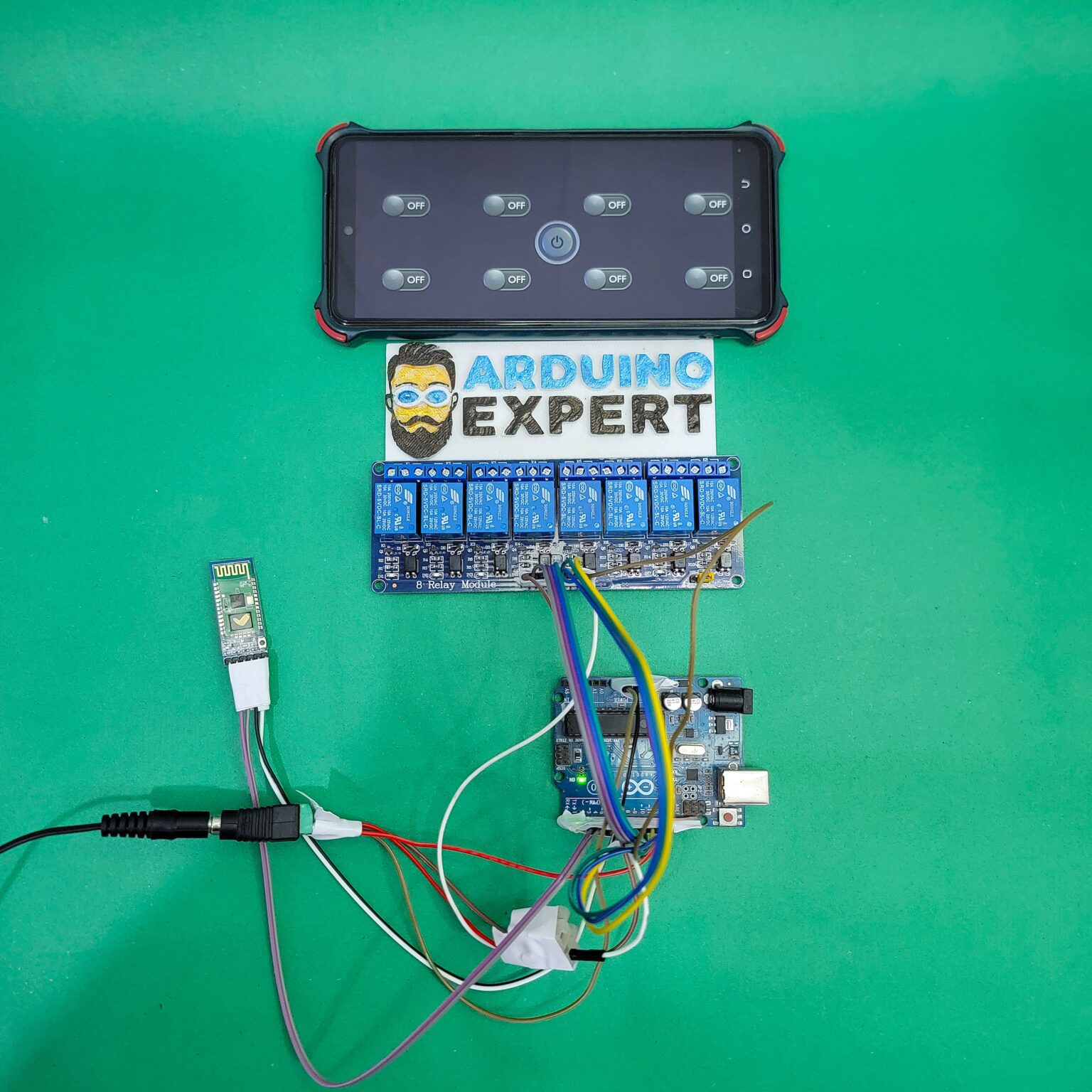 8 Channel Relay Control with Arduino and Bluetooth App - Arduino Expert