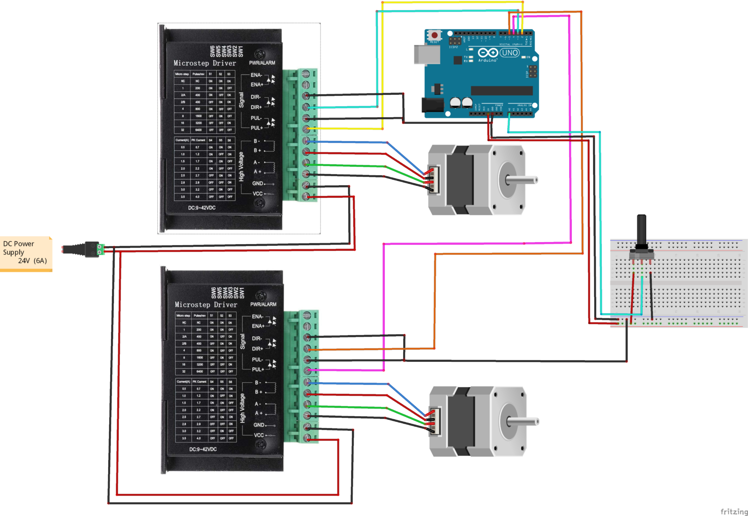 How to Control Multiple Stepper Motors with Arduino and TB6600 Driver ...